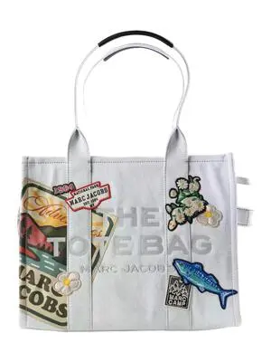 Marc Jacobs Patch Embellished Tote Bag - Grey