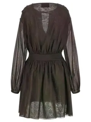 GIOVANNI BEDIN Cut-out Asymmetric Hem Mini Dress - Brown