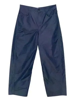 Givenchy Logo Print Wide Leg Trousers - Blue