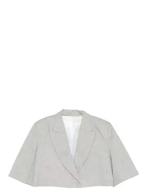 PT TORINO Cropped Short-sleeve Jacket - Grey