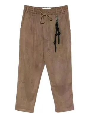SONG FOR THE MUTE Drawstring Waist Rope Detail Trousers - Brown