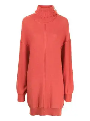 Y’s Oversized Roll-neck Jumper - Orange