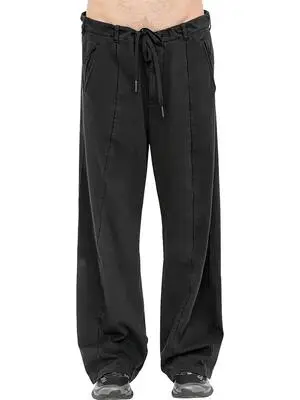 Andrea Ya'aqov Drawstring Wide-leg Trousers - Black