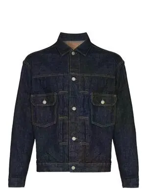 ORSLOW Contrast-stitched Denim Trucker Jacket - Blue