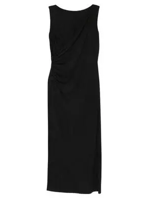 PENNYBLACK Sleeveless Ruched Midi Dress - Black