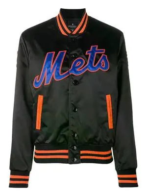 COUNTY OF MILAN Marcelo Burlon And Blue Mets Bomber Jacket - Black