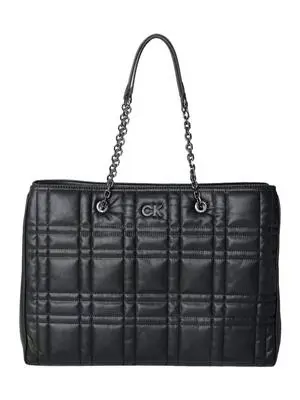 Calvin Klein Quilted Chain-link Tote Bag - Black