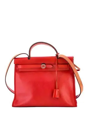 Hermès Herbag Zip Berline Shoulder Bag - Red