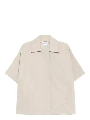 Aspesi Short Sleeve Concealed Fastening Jacket - Neutrals