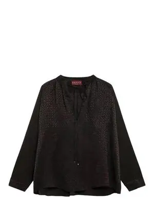 Gucci Horsebit Jacquard Silk Shirt - Brown