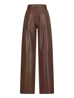 DESTIN Destin Bonnie Leather Wide Leg Trousers