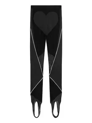 Fiorucci Heart-motif Mesh-panelled Leggings - Black