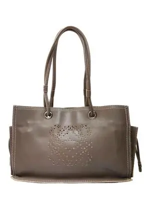 Loewe 2000-2010s Anagram Leather Tote Bag - Grey