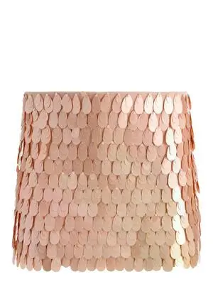 Alice + Olivia Tiered Paillette Embellished Mini Skirt - Pink