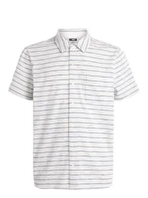 Paige Cotton Stripe Carillo Polo Shirt - Blue