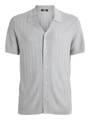 Paige Knitted Copley Polo Shirt - Grey