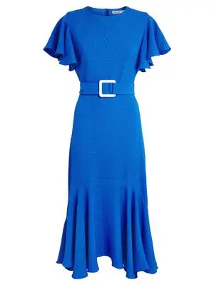 EDELINE LEE Dada Jacquard Midi Dress - Blue
