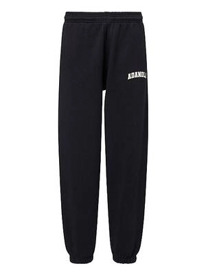ADANOLA Varsity Cotton-blend Jogging Bottoms - Black