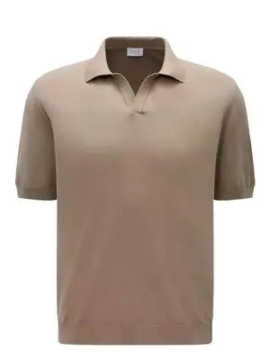 04651 / A TRIP IN A BAG Johnny Crepe Knit Polo Shirt - Neutrals