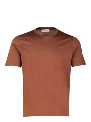 GRAN SASSO Crew-neck Short-sleeve T-shirt - Orange