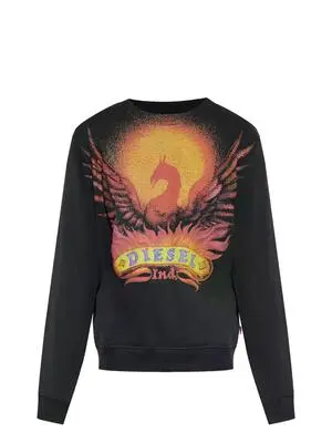 DIESEL® Graphic Print Sweatshirt - Black
