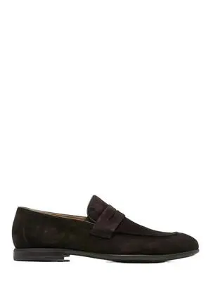 ALBERTO GOZZI Almond-toe Loafers - Brown
