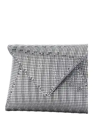 Tyler Ellis Small Lee Pouchet Chainmail Clutch Bag - Silver