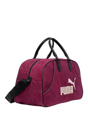 PUMA Logo Embroidered Holdall Bag - Red