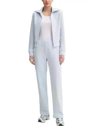 Guess Logo-embroidered Elasticated-waist Track Pants - Blue