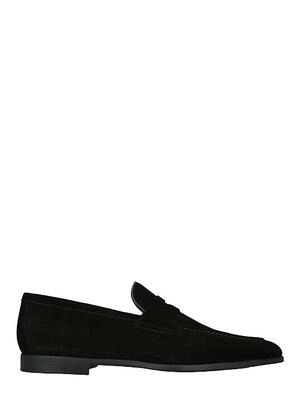 Magnanni Diezma Suede Penny Loafers - Black