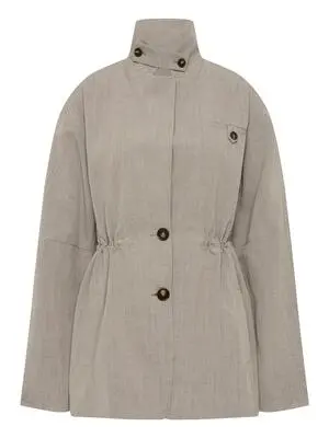 ST. AGNI Cinched Wool-blend Jacket - Grey