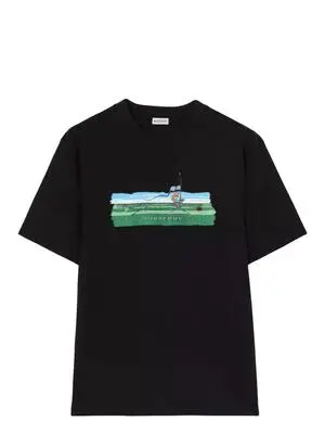 Burberry Maze Cotton T-shirt - Black