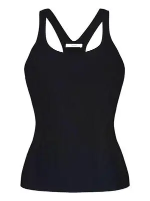 Adam Lippes Peretti Ribbed Tank Top - Black