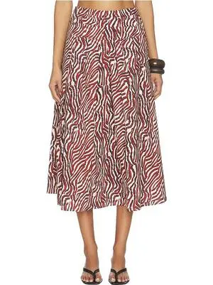Proenza Schouler White Label Nessa Poplin Skirt - Rust