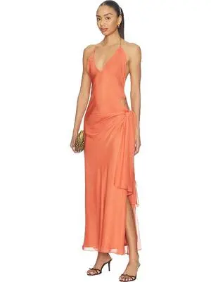 Bardot Bardot Cyrel Cut Out Maxi Dress Rust