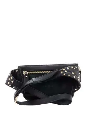 Valentino Garavani Rockstud Spike Quilted Leather Belt Bag - Black