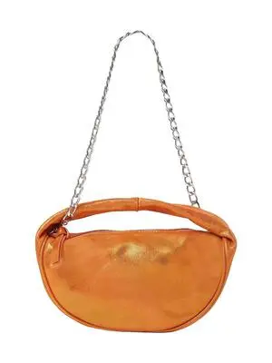 By Far Metallic Leather Shoulder Bag - Orange