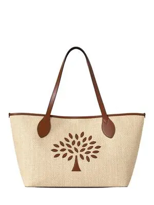 Mulberry Raffia Tree Tote Bag - Neutral