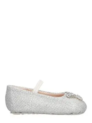 ARUNA SETH Glitter Butterfly Ballet Flats - Silver