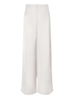 LESET Satin Wide-leg Trousers - Silver