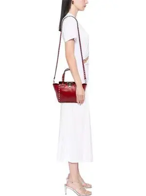 Valentino Garavani 2000-2017 Mini Leather Rockstud Satchel - Red