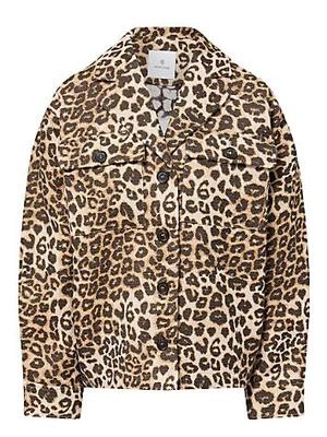 ANINE BING Flynn Print Woven Jacket - Leopard