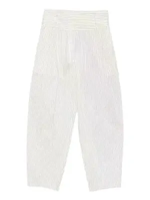 TOTEME Striped Balloon Trousers - Neutrals