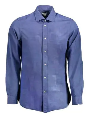 U.s. Polo Assn. Spread-collar Buttoned-cuff Shirt - Blue