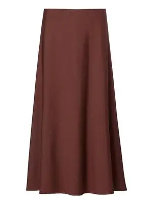 Brunello Cucinelli Wool-blend Midi Skirt - Brown
