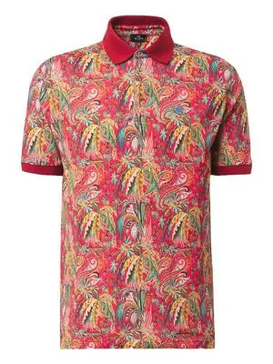 Etro Paisley Cotton Pique Polo Shirt - Multicoloured