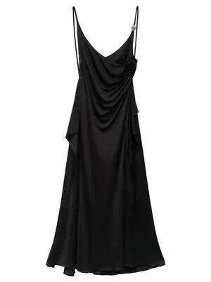 Versace Draped Medusa-hardware Dress - Black