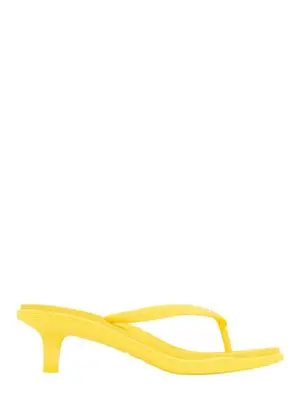 BLOUMME Arc Rubber Heeled Flip-flop Sandals - Yellow