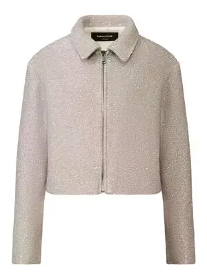 Fabiana Filippi Cropped Zip Jacket - Grey