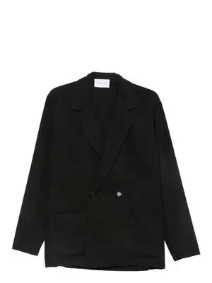 MARSEM Double-breasted Notched-lapel Blazer - Black